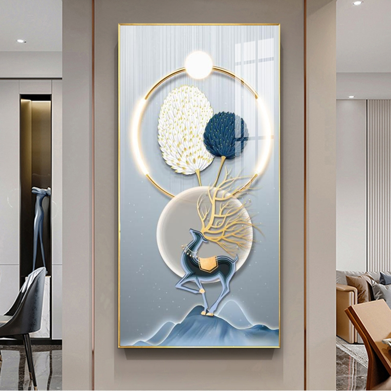 New Nordic living room entrance mural background wall frame art life ...