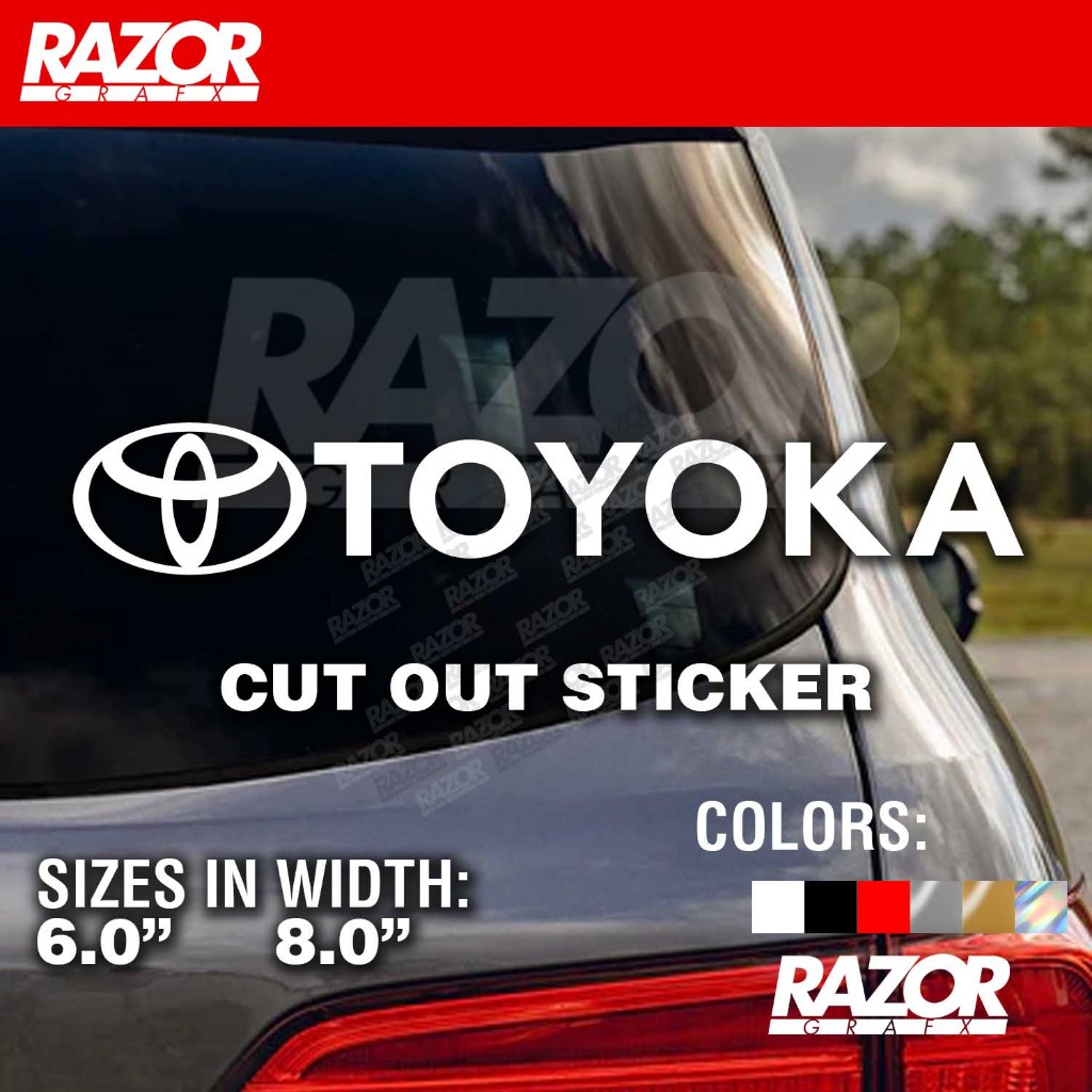 SPOOF TOYOTA- TOYOKA Car Decals JDM Sticker | Shopee Philippines