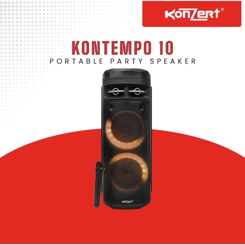 KONZERT KONTEMPO 10 Party Speaker with USB/SD,FM Radio & Built-in ...