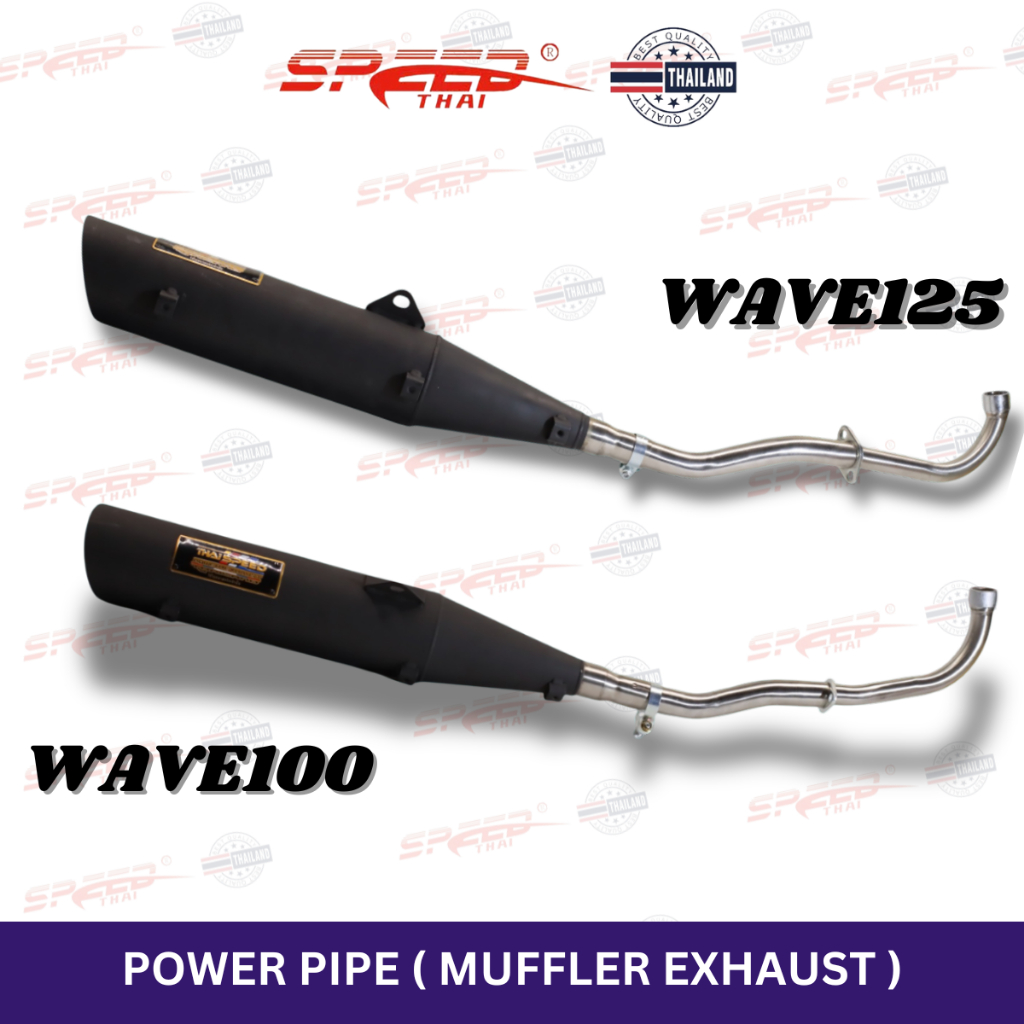 POWER PIPE WAVE100 / WAVE125 MUFFLER EXHAUST PIPE ( THAI-SPEED BRAND ...