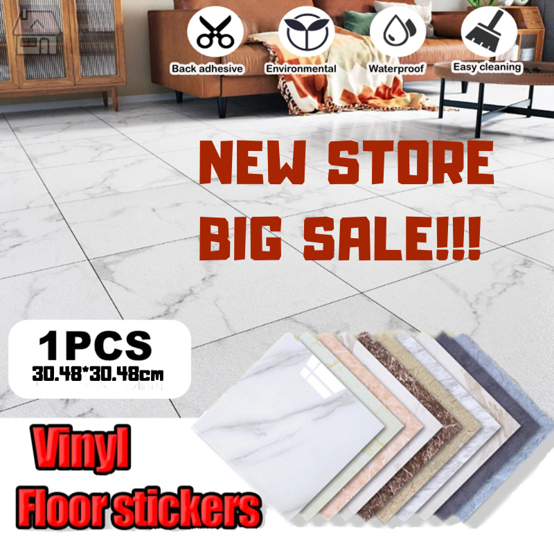 30*30 PVC Vinyl Flooring Planks Floor Sticker Self Adhesive tiles ...