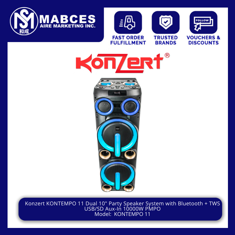 Konzert KONTEMPO 11 Dual 10" Party Speaker | Shopee Philippines