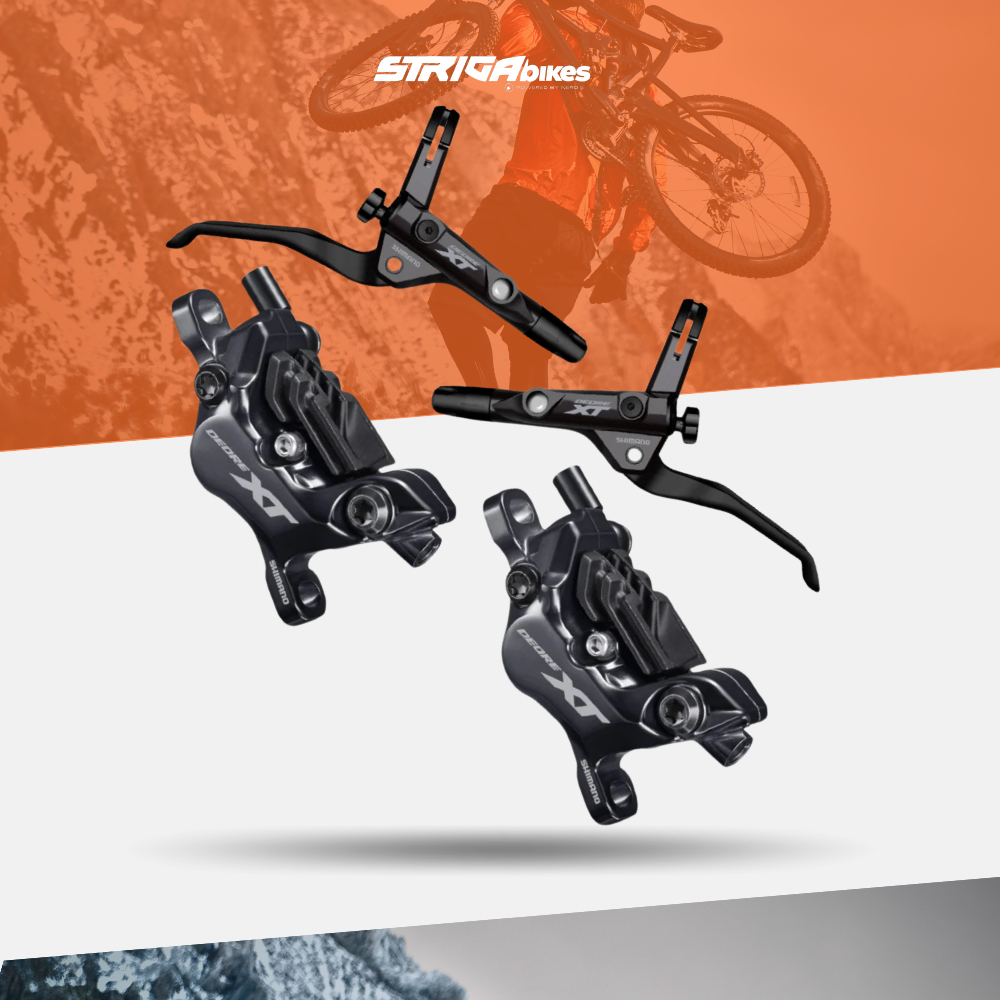 Shimano XT Brake Set BR/BL-M8120/M8100 4-Piston J-Kit Hydraulic w/ Fin ...