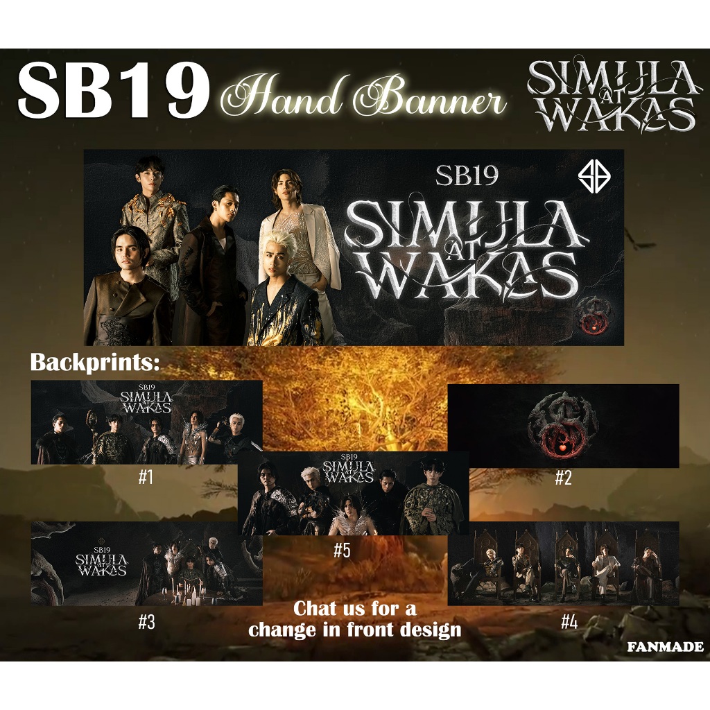 SB19 - Hand Banner (2 pcs) - SAW Theme Back to back print | Shopee ...