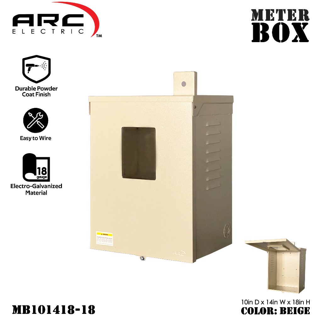 ARC Electric Meter Enclosure/ Cabinet Box 18ga Nema3R for Outdoor ...