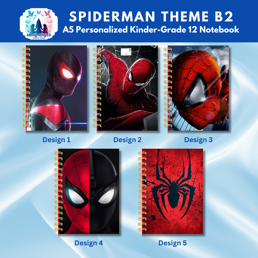 Spiderman Theme B2 Personalized Notebook Kinder-Grade 12 A5 (14cm x ...