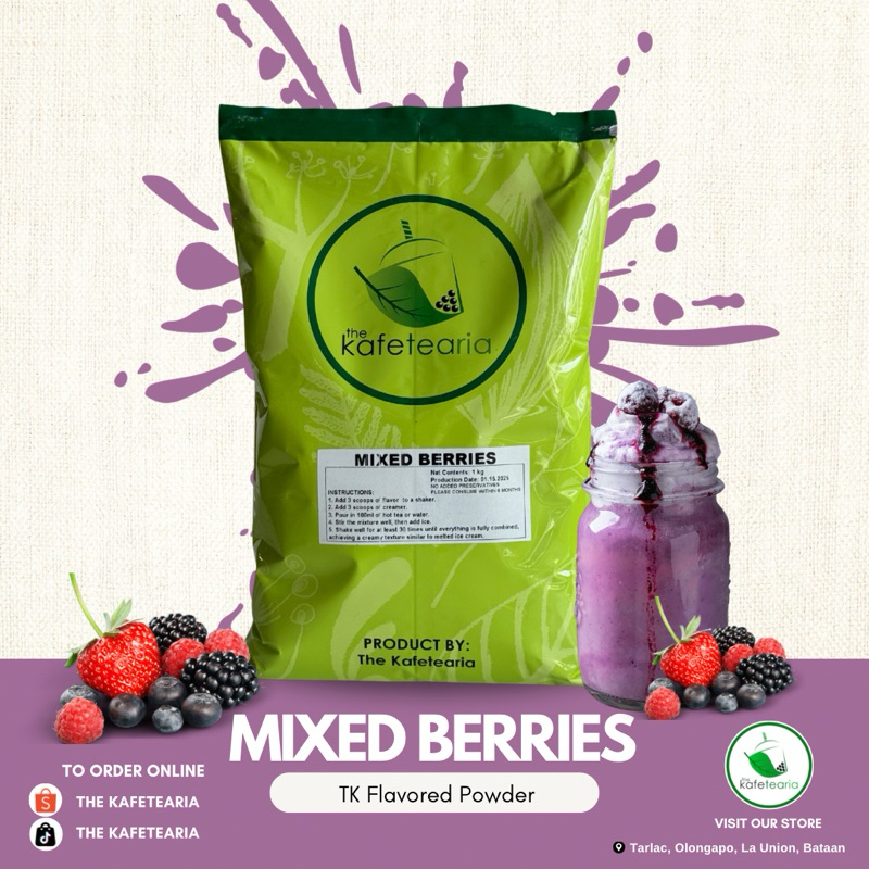 MIXED BERRIES FLAVORED POWDER 1KG | Shopee Philippines