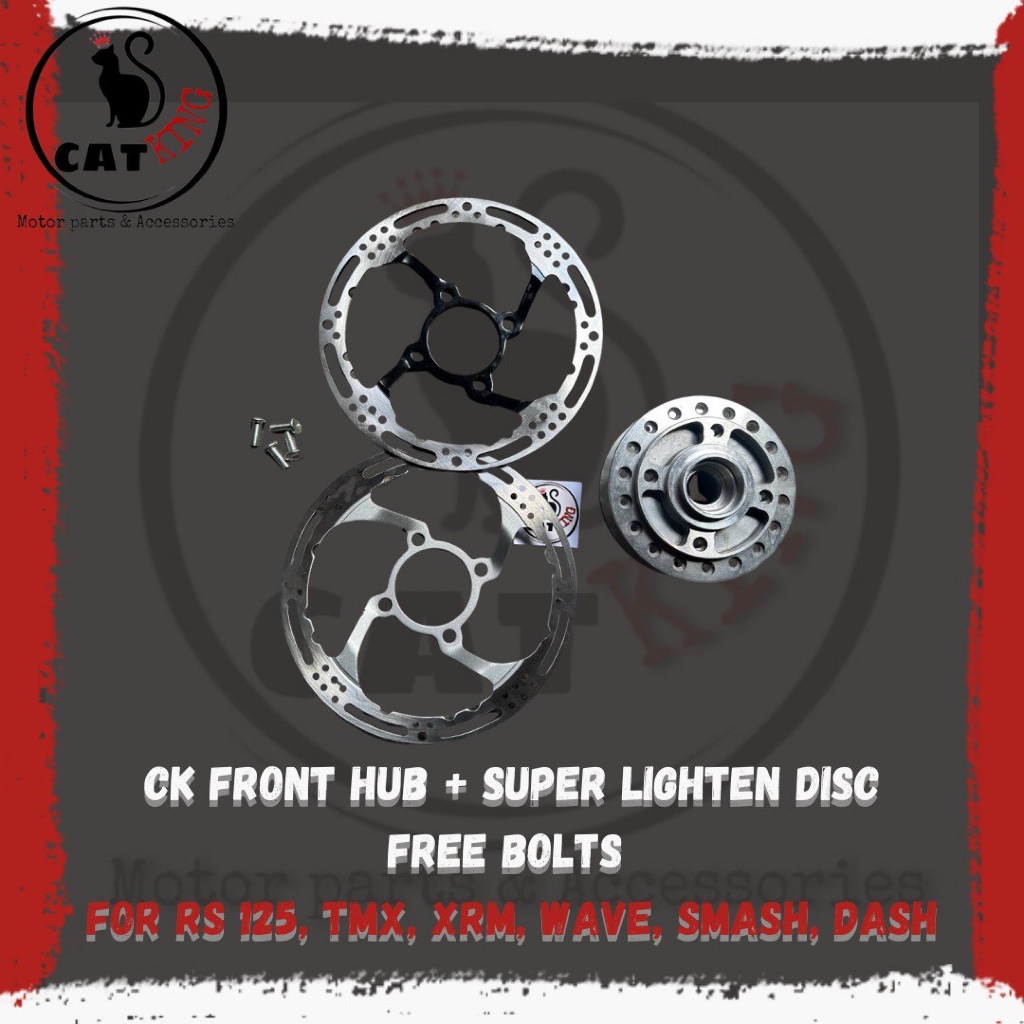 cK FRONT HUB + SUPER LIGHTEN DISC FREE DISC BOLTS Rs -125, Tmx, Xrm ...