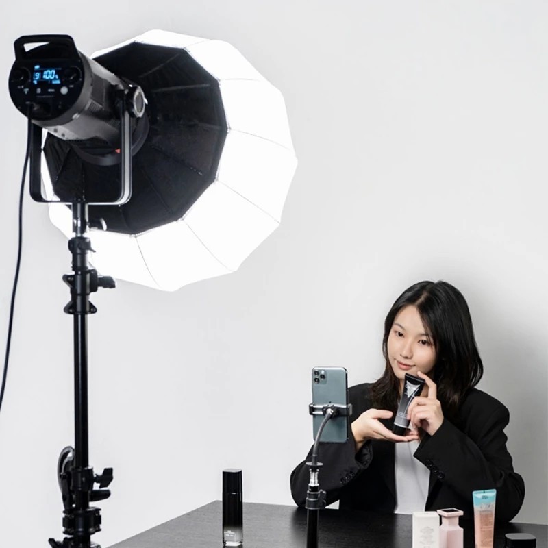 300W Lantern Soft Box Photography With Stand Remote Lighting Kit For ...