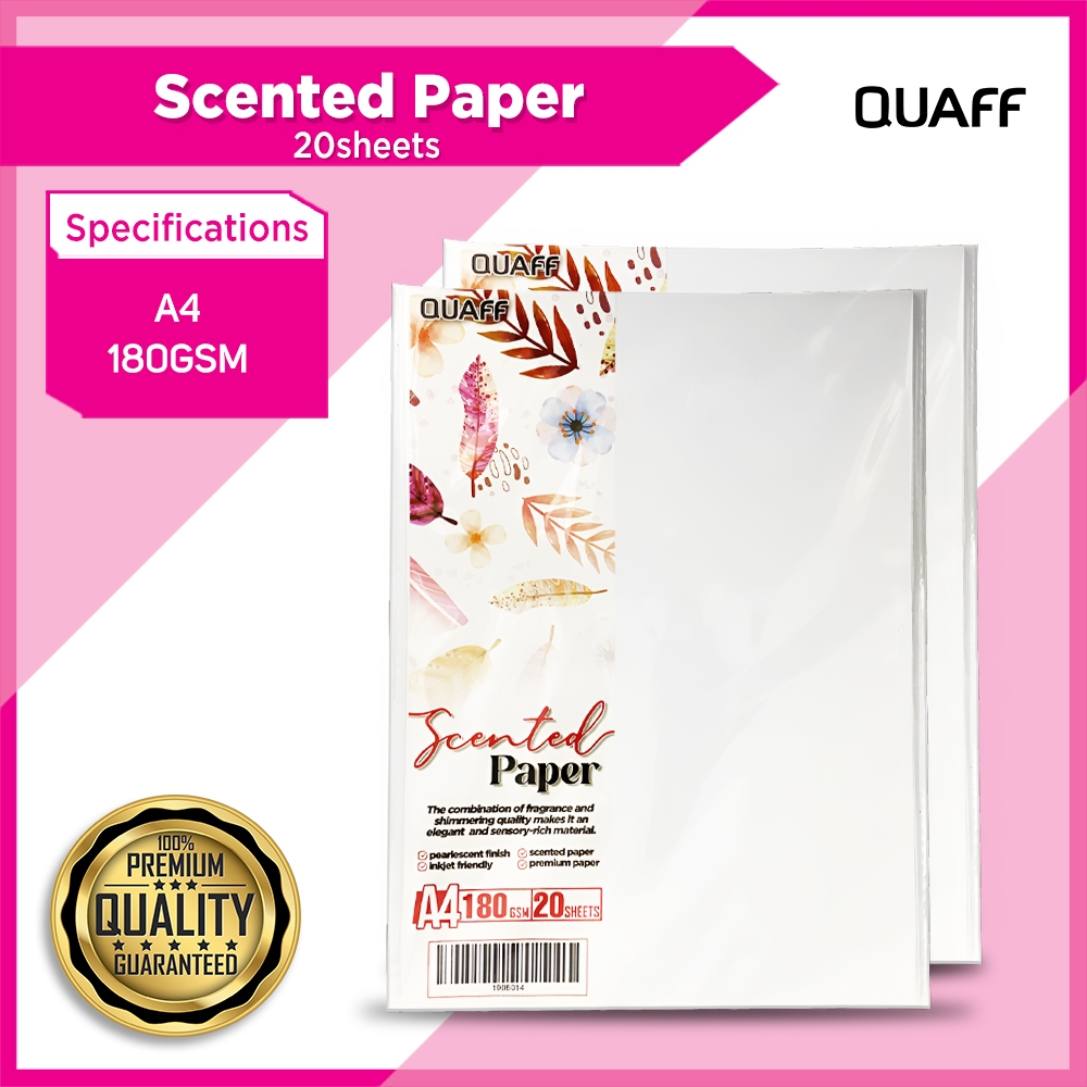 QUAFF Scented Paper 180Gsm A4 White (20sheets/pack) | Shopee Philippines