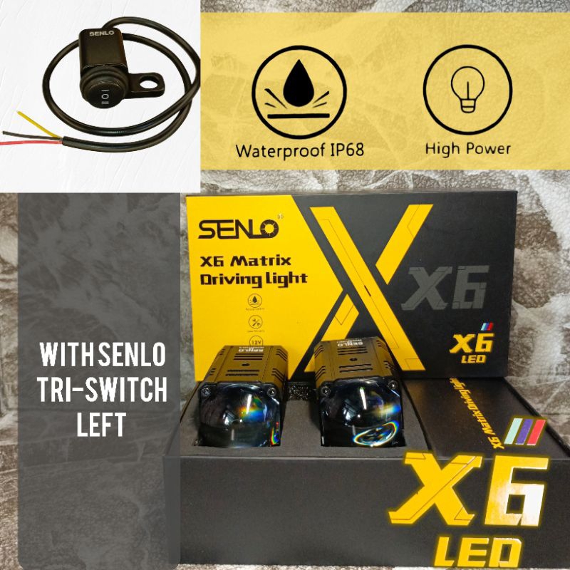 SENLO X6 MINI DRIVING LIGHT WITH SENLO TRI-SWITCH | Shopee Philippines