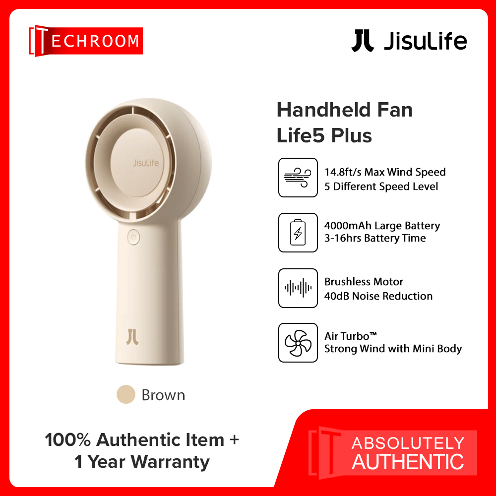 JISULIFE Life5 Plus Handheld Fan | 4000 or 6000mAh | Air Turbo and Air ...