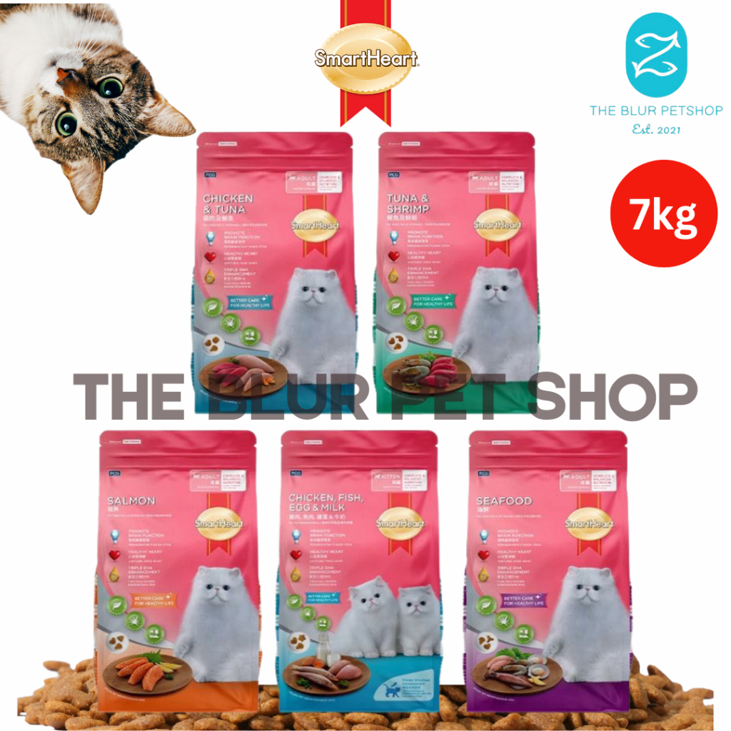 7kg Smartheart All Stages Chicken Tuna Salmon Seafood Tuna Shrimp Adult ...