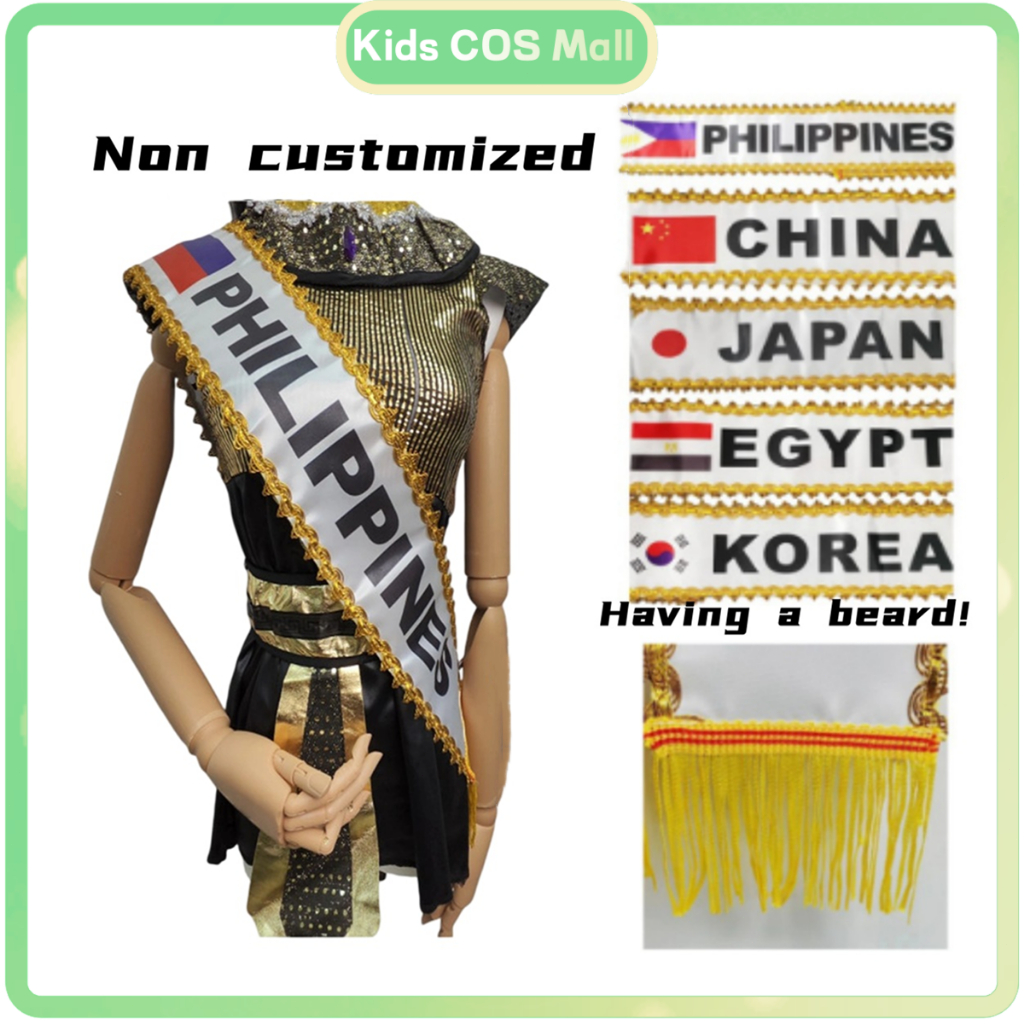 Sash for United Nation Kids Sash Ribbon of Phillippines Cosplay Buwan Ng Wika Costume Un ...