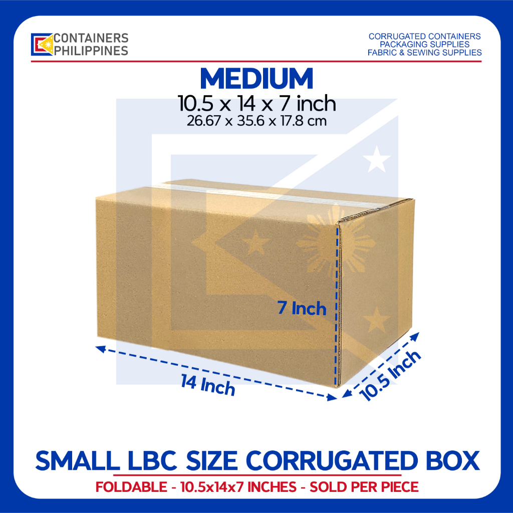 CONTAINERS.PH Medium LBC Express Size Corrugated Cargo Shipping Box ...