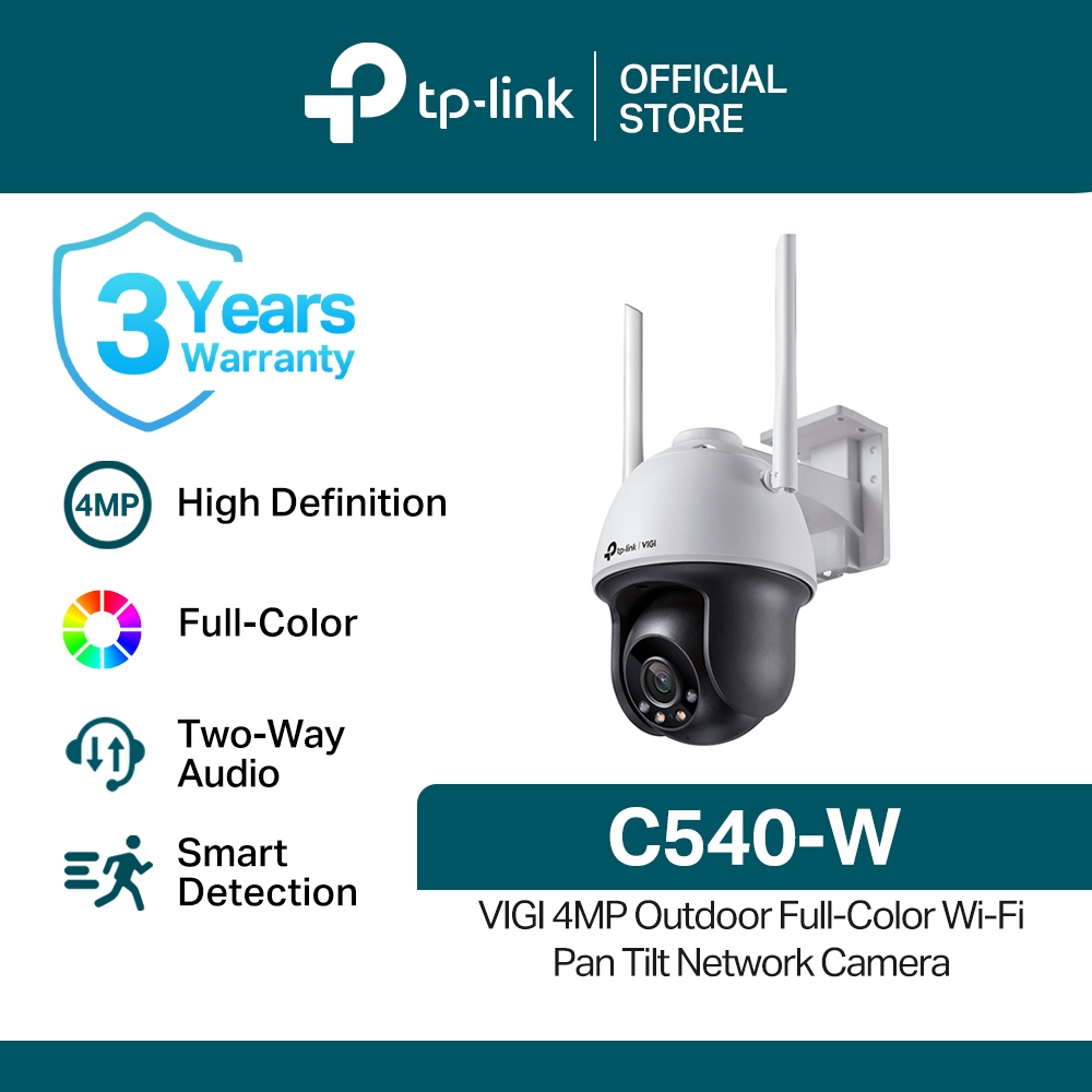 TP-Link | VIGI C540-W | Outdoor CCTV Camera | Full-Color | Wi-Fi | Pan ...