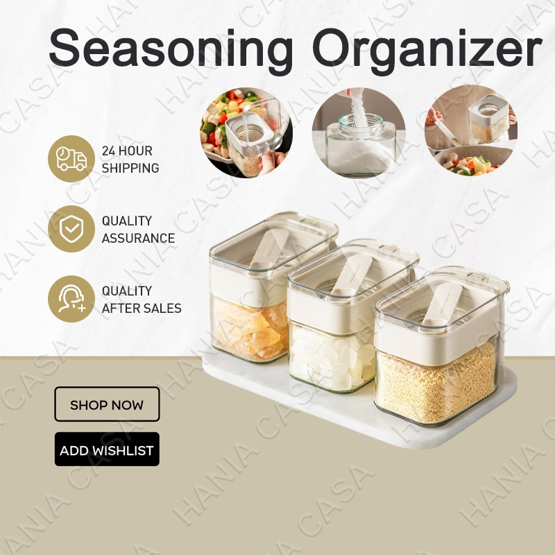 Seasoning Container With Spoon Sealed And Insect Proof Seasoning Box ...