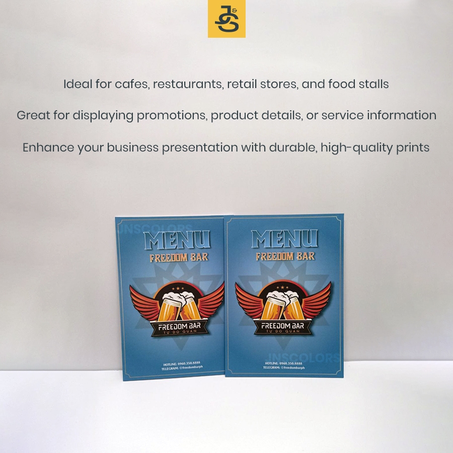 Waterproof Menu Board Back to Back on Sintra Board for restaurant or ...