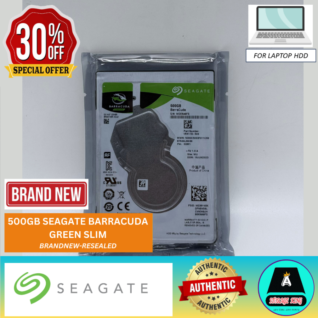 Seagate 500GB BarraCuda Compute 2.5" SATA 6Gb/s Internal Hard Drive (ST500LM030) | Shopee ...