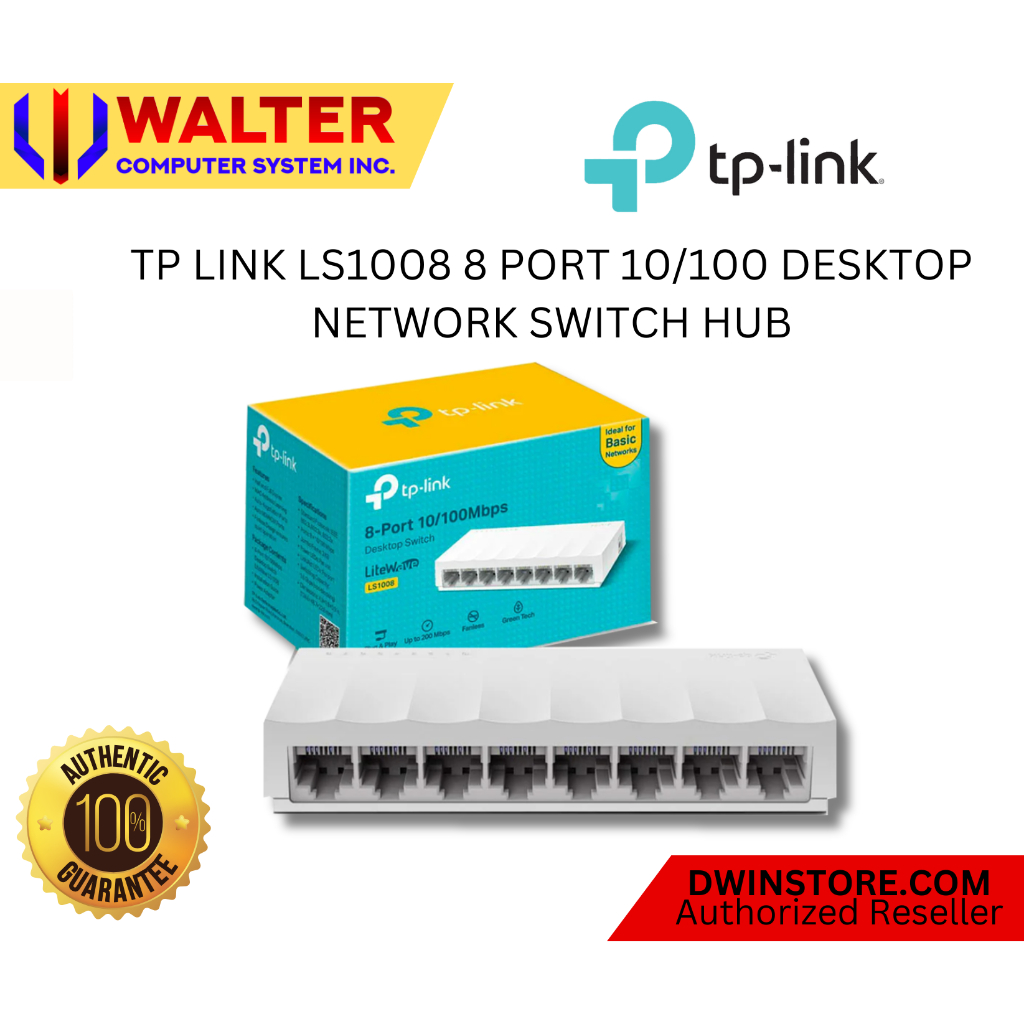 TP LINK LS1008 8 PORT 10/100 DESKTOP NETWORK SWITCH HUB | Shopee ...
