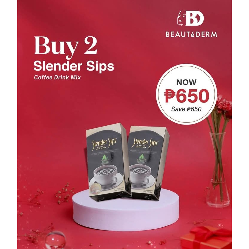 Buy 1 Take 1 Slender Sips Coffee Drink Mix Now @650 (save 650) | Shopee ...