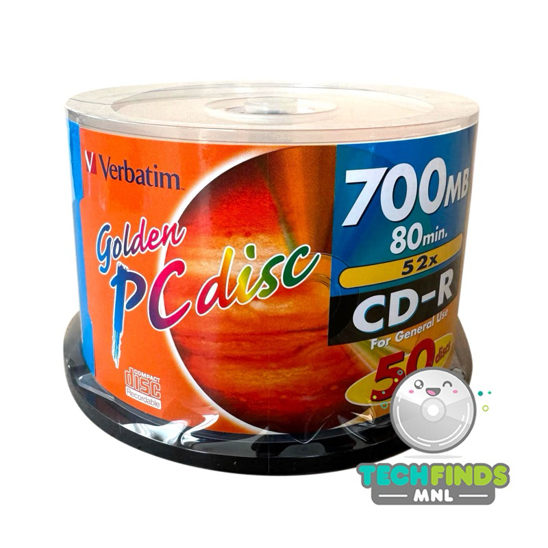 Verbatim Golden CD-R / CDR 700MB Blank Disc (50 PCS.) | Shopee Philippines