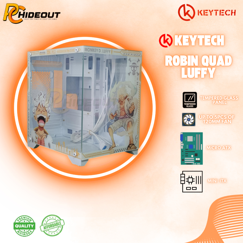Keytech Robin Quad Dual Tempered One Piece Luffy MATX Dual Chamber ...