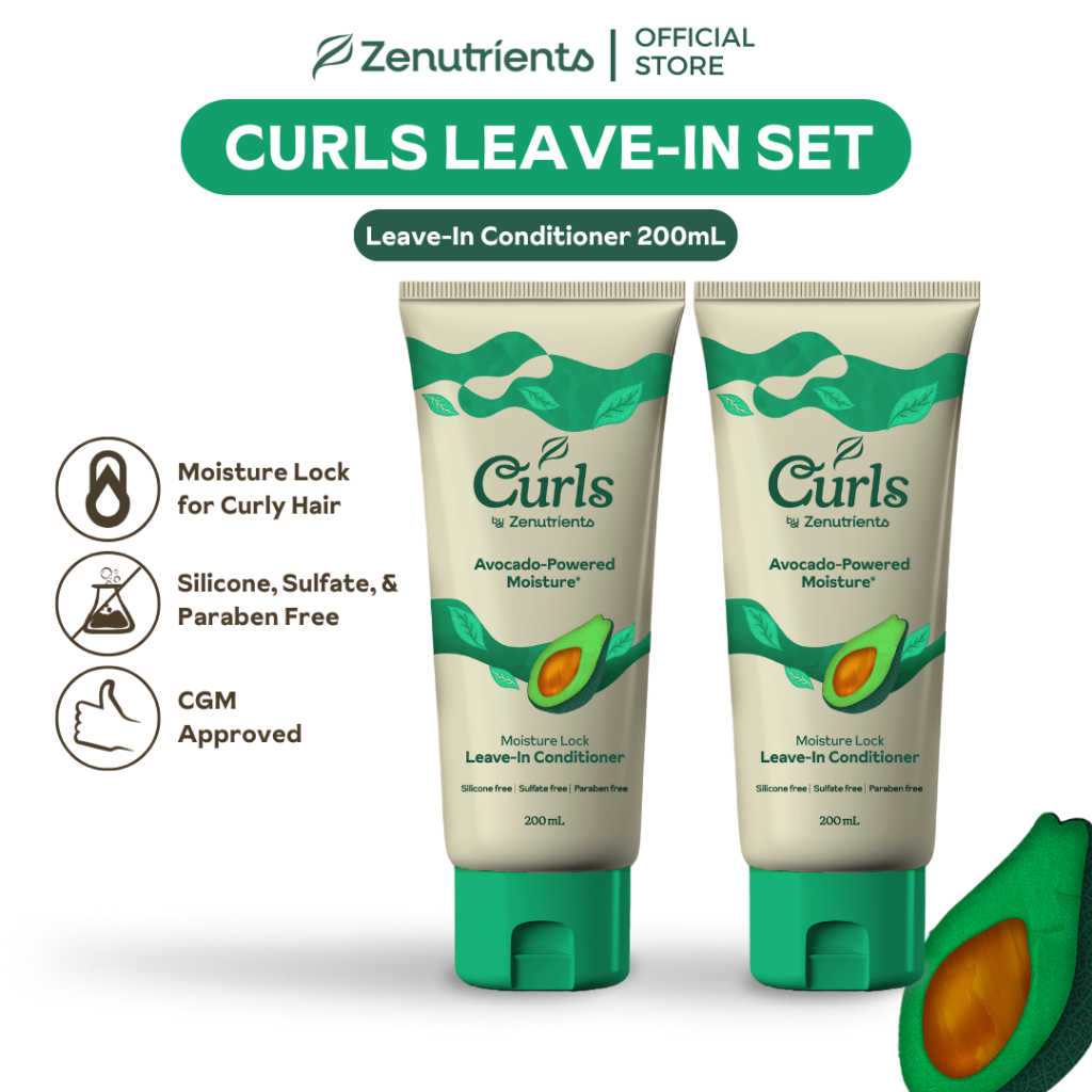 Curls by Zenutrients Avocado & Tea Tree Protein Leave-in Conditioner 2 ...