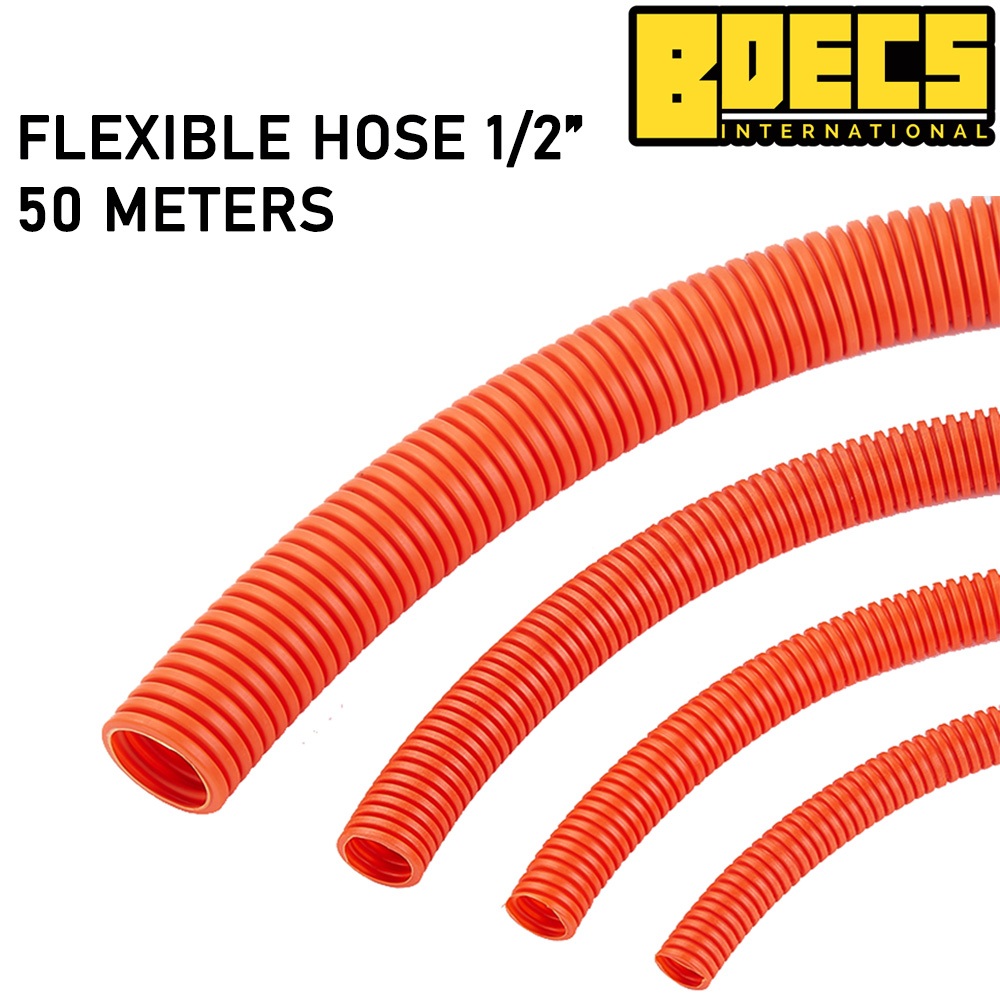 Corrugated Flexible Hose Orange Heavy Duty 50 Meters (1 roll) I Bdecs ...