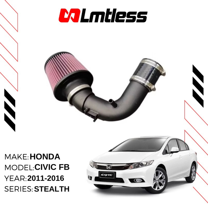 HONDA CIVIC FB (2011-2016) AIR INTAKE PIPE WITH ORIGINAL K&N FILTER ...