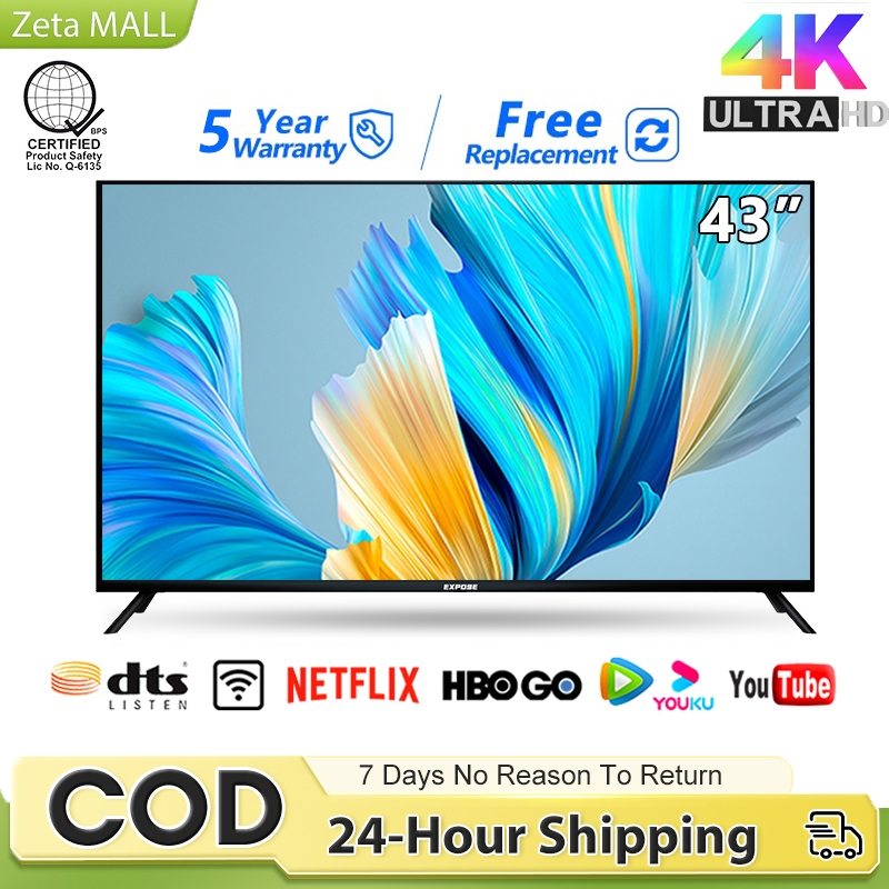 Expose Smart TV 4K 43 Inch Flat Screen Android TV 32 Inch Television ...
