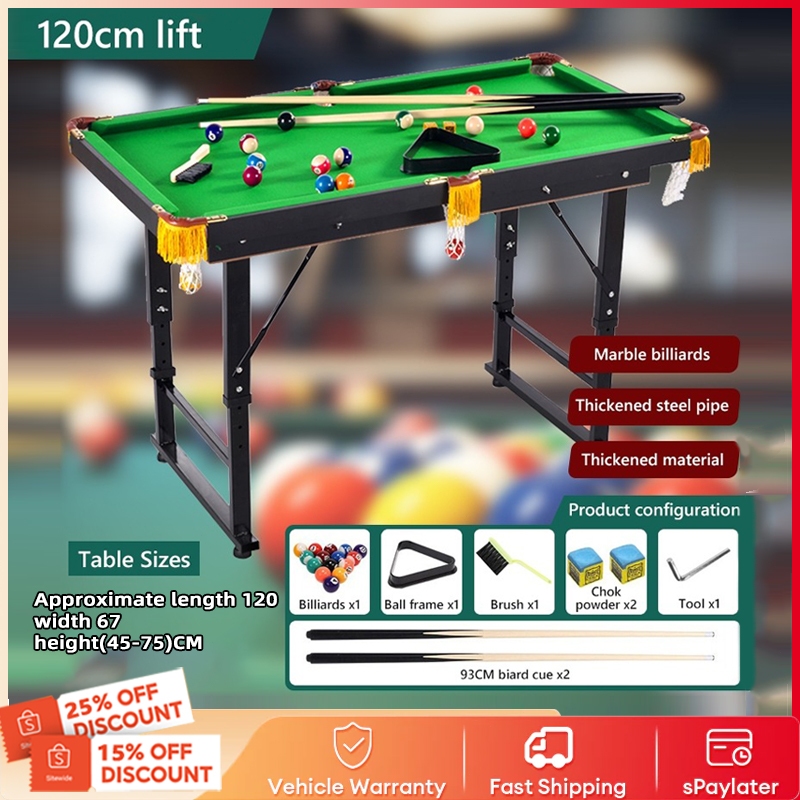 120cm Billiard Table for Kids Adjustable Metal Legs Billiard Table Set ...