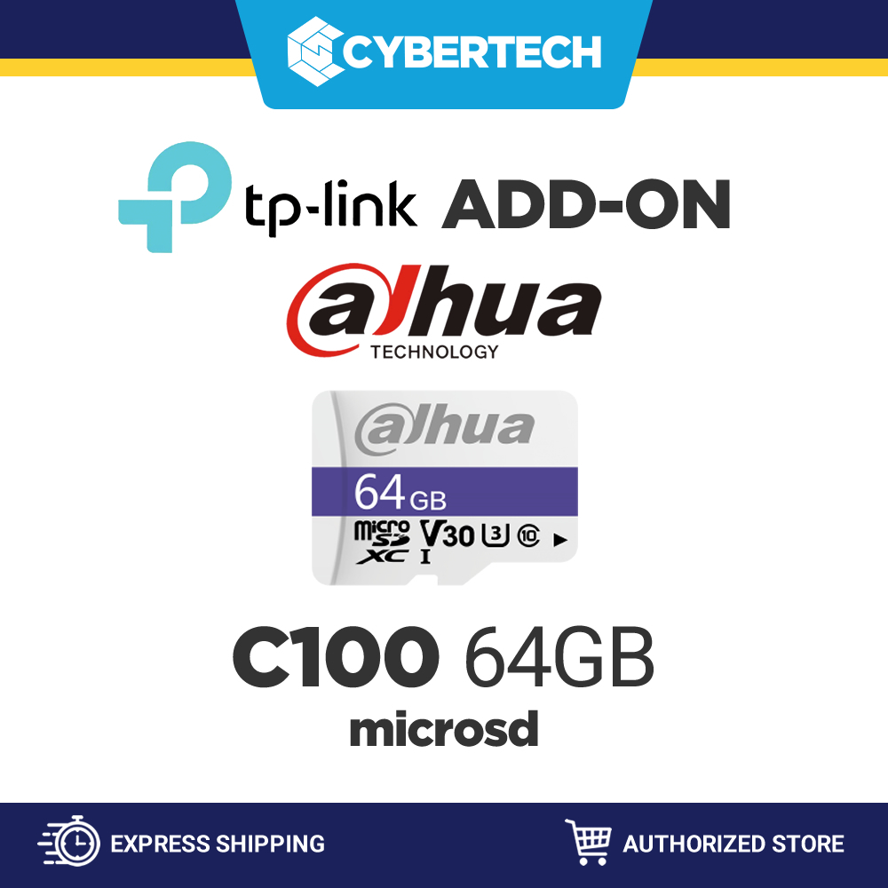 Cybertech TP-Link Dahua C100 microSD Memory Card 64GB (DHI-TF-C100/64GB) | Shopee Philippines