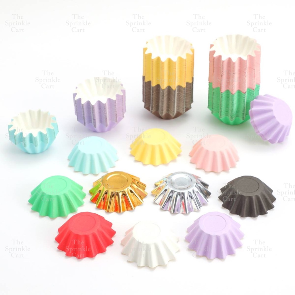 50pcs Cupcake Ensaymada Mamon Mochi Liner Pastel Color Baking Cups ...