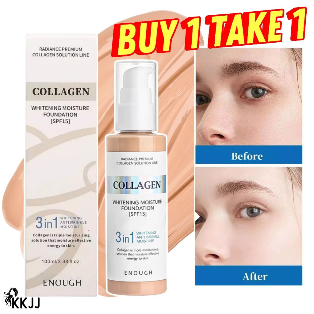 KKJJ 3in1 Collagen whitening moisture foundation SPF15 3in1 whitening ...