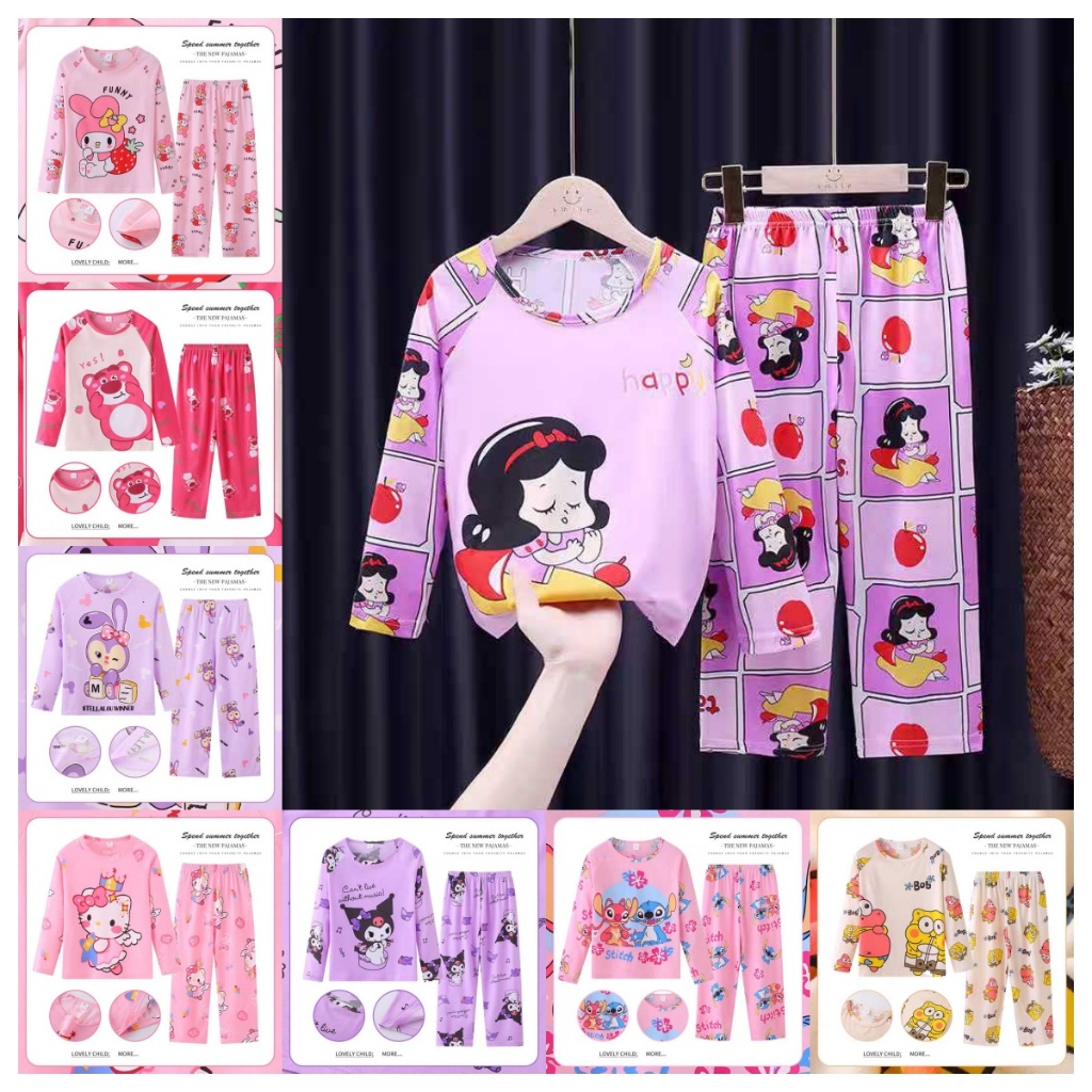@ELLA New fashion longsleeve terno pajama for kids Girl(2-8yrs ...