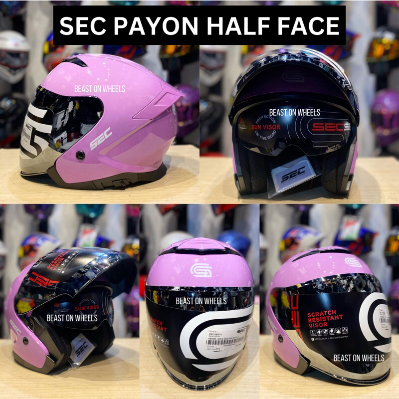 ORIGINAL SEC Payon Half Face Helmet | Shopee Philippines