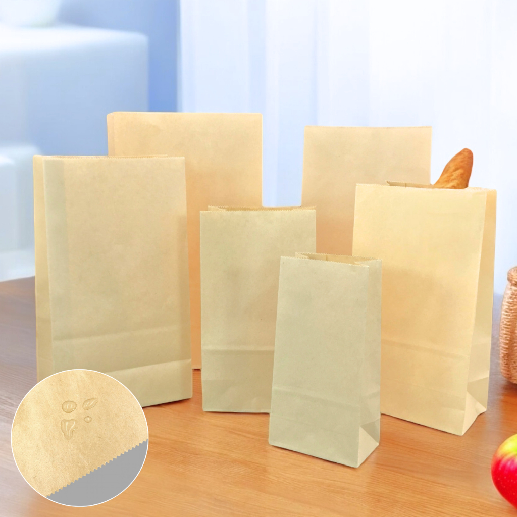 10pcs Greaseproof Kraft Paper Bag | Shopee Philippines