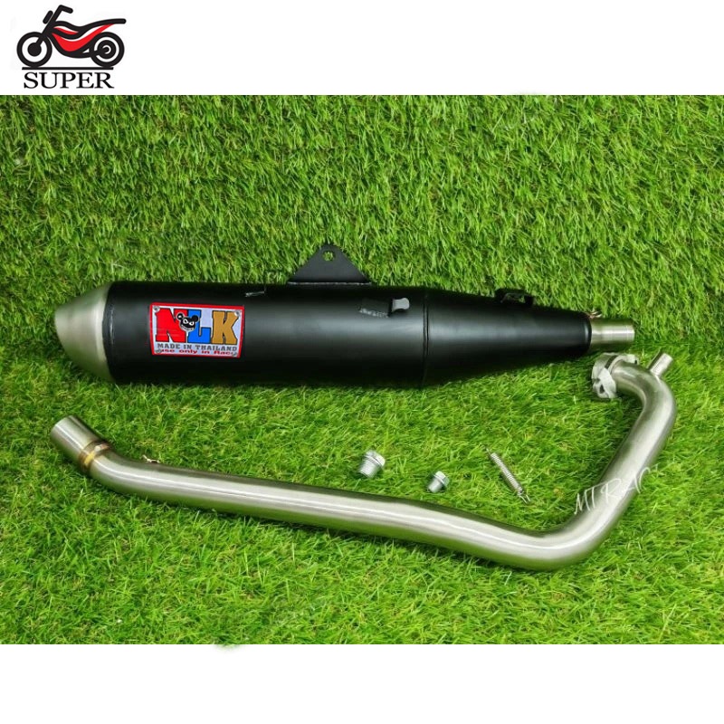 NLK Exhaust Pipe Muffler Black Full Set Tube SUZUKI RAIDER 150 FI ...