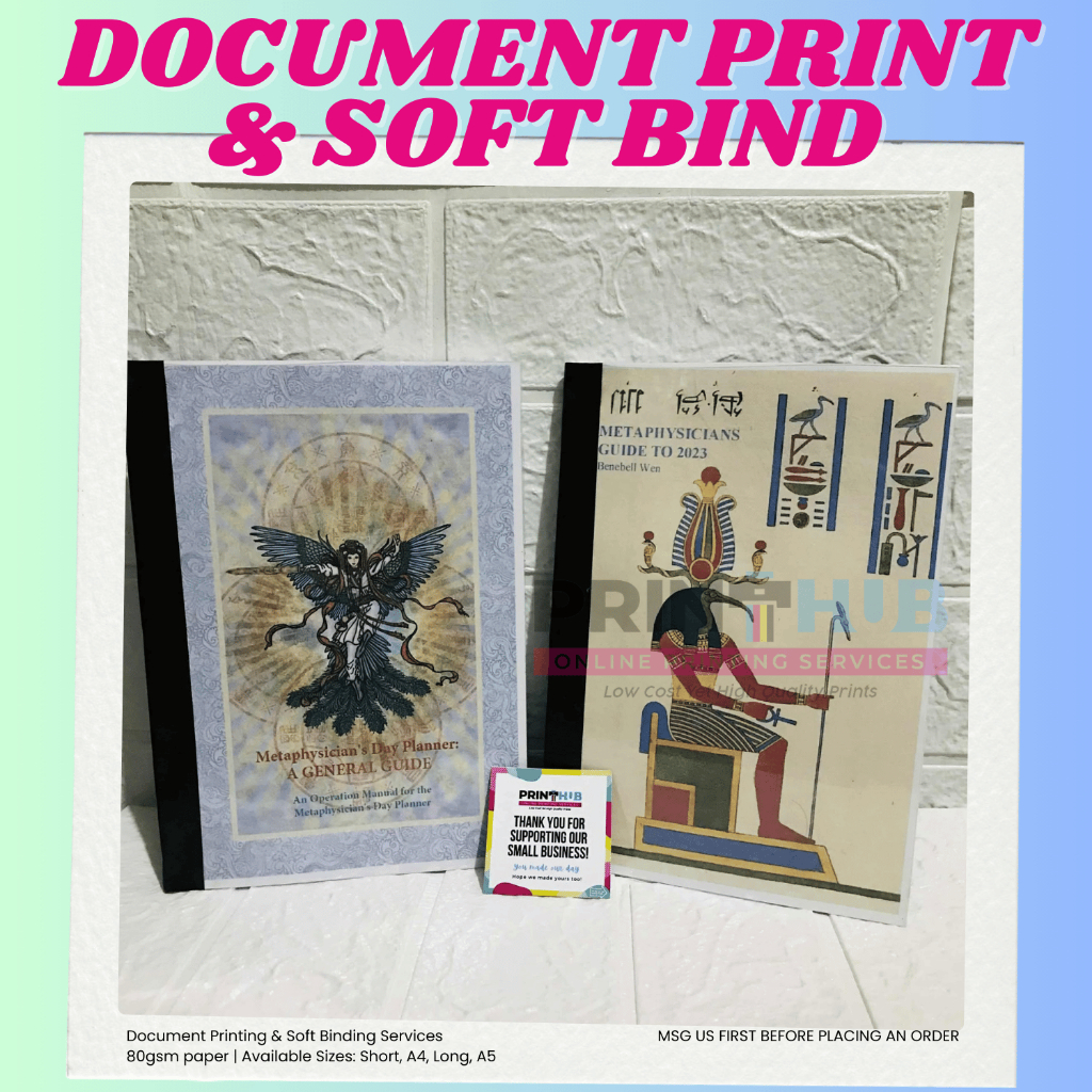 Soft Bind | Book Binding Services Only | Print Not Yet Included | Shopee Philippines