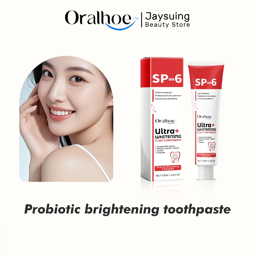 ORALHOE Sp-6 Ultra+ Probiotic Whitening Toothpaste Removes Yellow Teeth ...