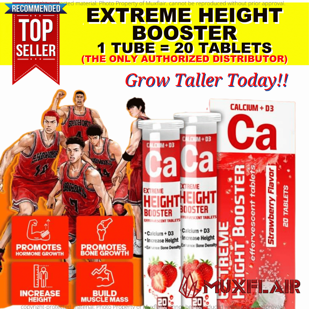 Extreme Height Booster Effervescent Tablet Natural Height Growth Enhancer Improve Bone Health ...