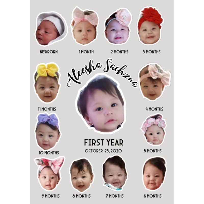 3D BUBBLE POP HEAD BABY MILESTONES | Shopee Philippines