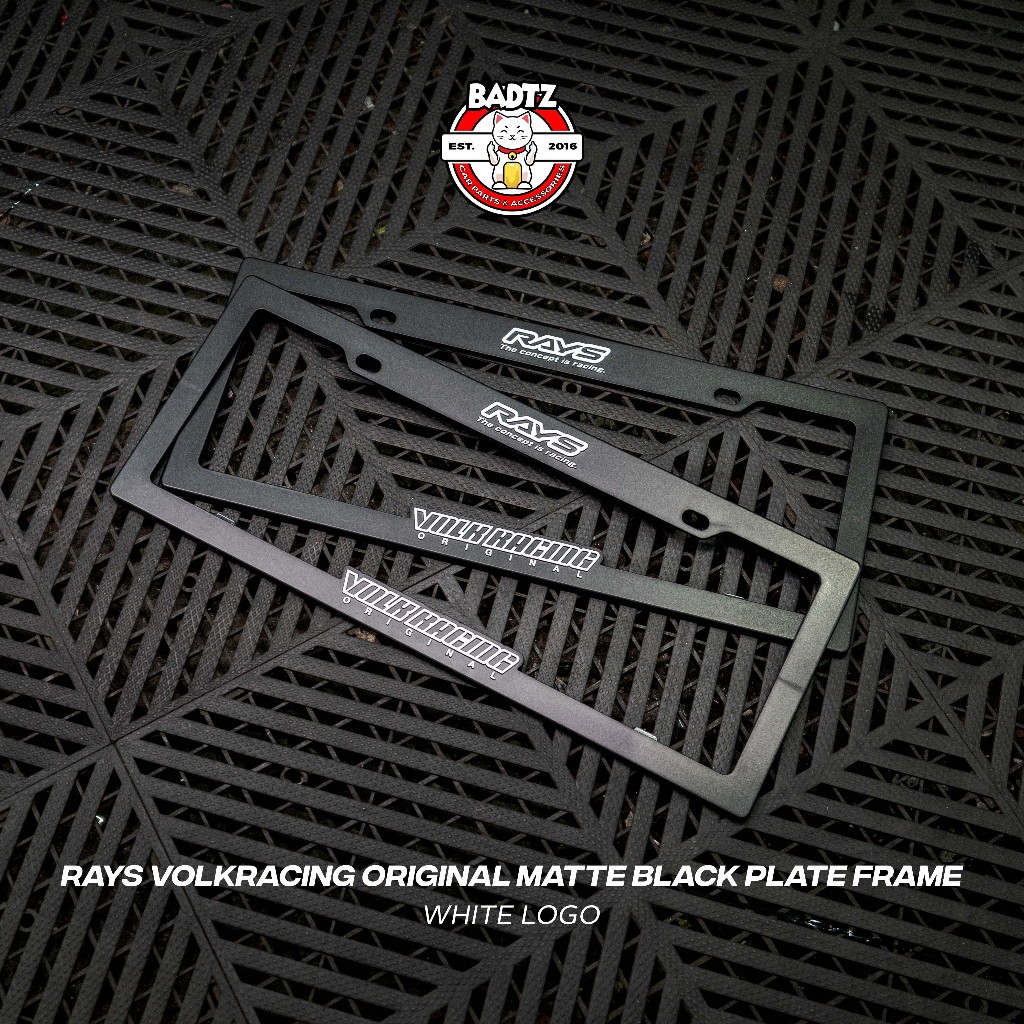 Rays Volk Racing White Plate Frame for Automotive PH License | Shopee ...