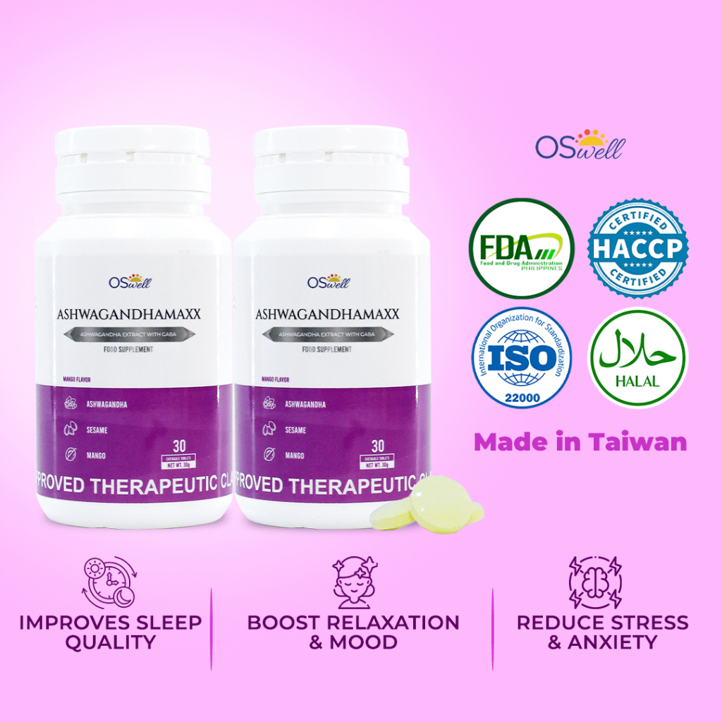 OSWELL ASHWAGANDHAMAXX (2 bottles) Reduces Stress Improves Sleep ...