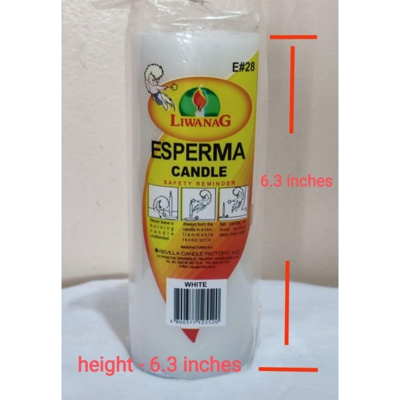 Liwanag Esperma Candle #28 | Shopee Philippines