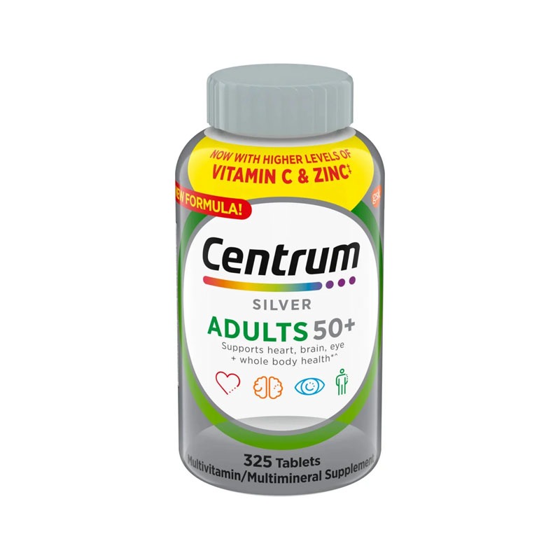 Centrum Silver Adults 50+ Multivitamin 325 TABLETS (EXPIRED 9/2026 ...
