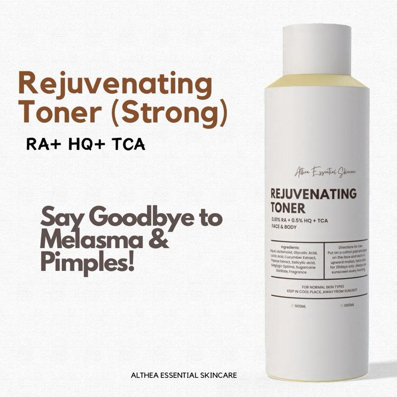 REJUVENATING TONER 0.01% RA WITH HQ AND TCA (STRONG EXFOLIATING ...