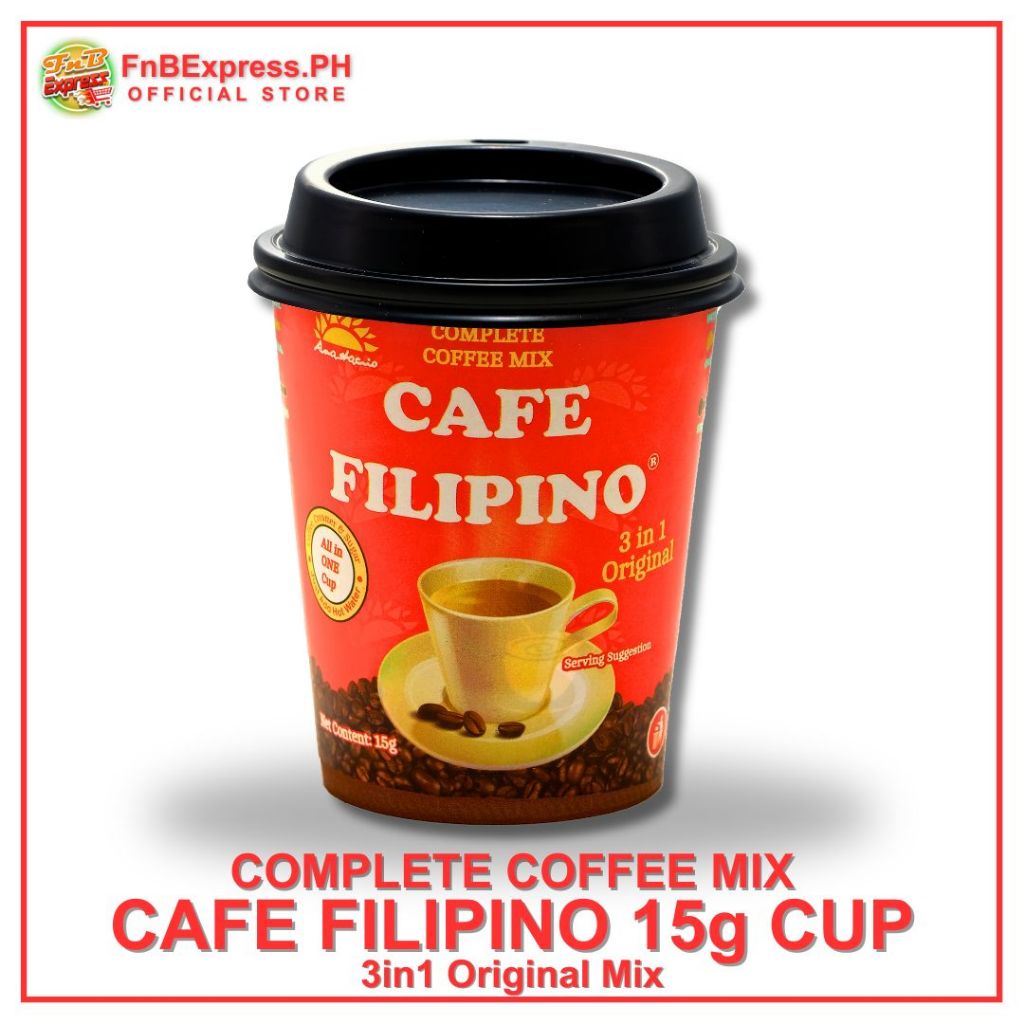 CAFE FILIPINO 3in1 in Paper Cup 15g | Shopee Philippines