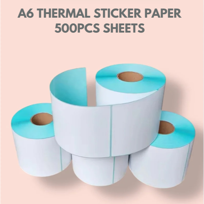 A6 THERMAL STICKER PAPER 100*150MM WAYBILL STICKER FOR SHOPEE/LAZADA ...